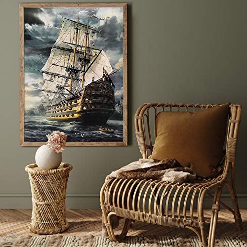 Jigsaw Puzzles for Adults 1000 Pieces-Pirate Ship Jigsaw Puzzles,Best Wooden Jigsaw Puzzles Game Set -29.5" L X 19.7" W