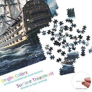 Jigsaw Puzzles for Adults 1000 Pieces-Pirate Ship Jigsaw Puzzles,Best Wooden Jigsaw Puzzles Game Set -29.5" L X 19.7" W