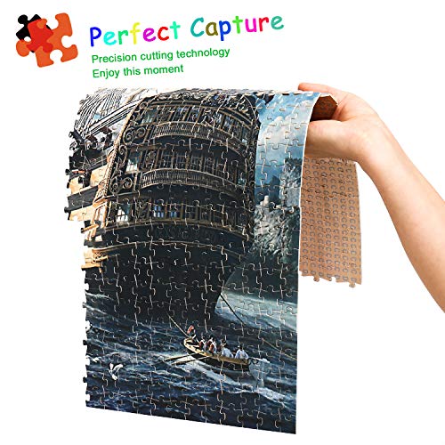 Jigsaw Puzzles for Adults 1000 Pieces-Pirate Ship Jigsaw Puzzles,Best Wooden Jigsaw Puzzles Game Set -29.5" L X 19.7" W