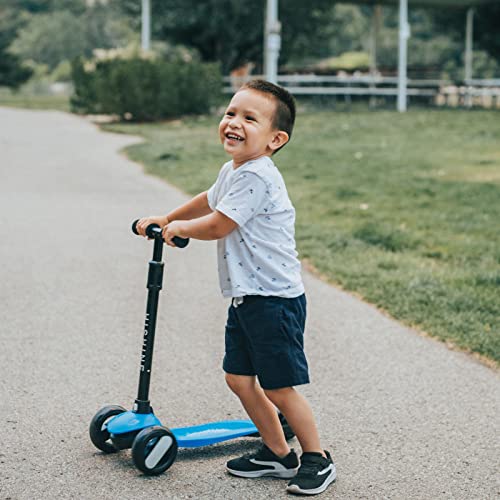 Hishine Scooter for Kids Age 3-8,3 Wheel Scooter w/ 4 Adjustable Height,Extra Wide Pu Light Up Wheels,Strong Thick &Wide Deck,Lean to Steer,110lbs Capacity,Toddler Scooter Children Boys Girls