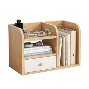 drawer bookshelf magazine rack divide-grid partition shelf stratification storage rack desktop office desk home 43x26x34cm mumujin