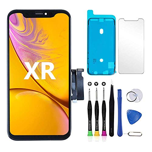 YOXINTA for iPhone XR Screen Replacement 6.1 inch Touch Screen LCD Display Digitizer iPhone Xr Frame Assembly Repair Tool and Adhesive Strips Compatible with Model A1984, A2105, A2106, A2108