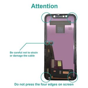 YOXINTA for iPhone XR Screen Replacement 6.1 inch Touch Screen LCD Display Digitizer iPhone Xr Frame Assembly Repair Tool and Adhesive Strips Compatible with Model A1984, A2105, A2106, A2108