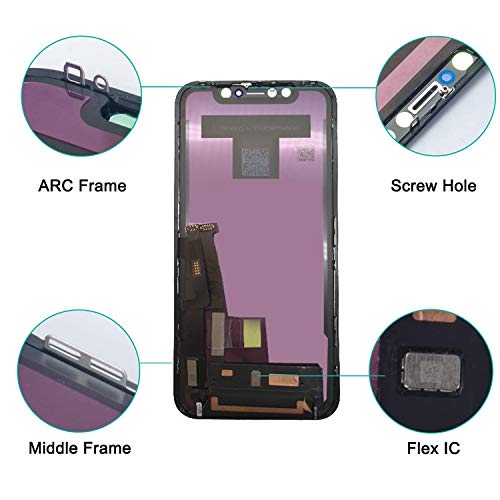 YOXINTA for iPhone XR Screen Replacement 6.1 inch Touch Screen LCD Display Digitizer iPhone Xr Frame Assembly Repair Tool and Adhesive Strips Compatible with Model A1984, A2105, A2106, A2108