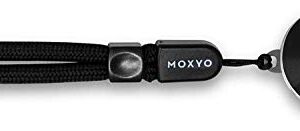 Moxyo - Zigi Band - Universal Cell Phone Lanyard and Wrist Strap, Works with All Smartphones and Tablets Including iPhone and Galaxy & Most Cases (Black Anodized w/Blk Lanyard)