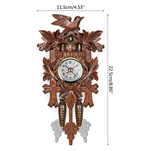 RTUGOVT Handcrafted Wood Cuckoo Wall Clock for Home Kids Room Decor Home Decoration