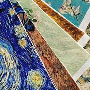 7 pcs of 20x25cm Cotton Twill Fabric Printed Painting of Van Gogh Cotton Twill Fabric for Sewing,Twill Fabric for Making Bags, Quilting,Wall Decor,Cotton DIY Sewing Materials Fabric