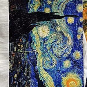 7 pcs of 20x25cm Cotton Twill Fabric Printed Painting of Van Gogh Cotton Twill Fabric for Sewing,Twill Fabric for Making Bags, Quilting,Wall Decor,Cotton DIY Sewing Materials Fabric