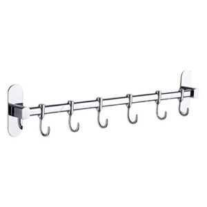 hemoton towel hooks mug holder scarf hangers wall mounted kitchen hooks coat rack hook rail hook for coffee mug utensil hat holder towel robes rack 40cm scarf holder metal hangers mug holder