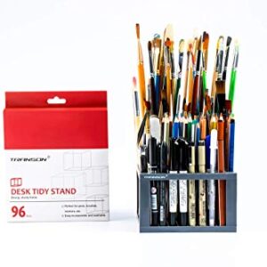 Transon Round Paint Brush Set with Brush Desk Organizer