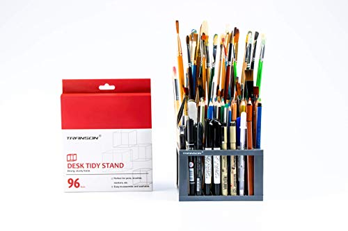 Transon Round Paint Brush Set with Brush Desk Organizer