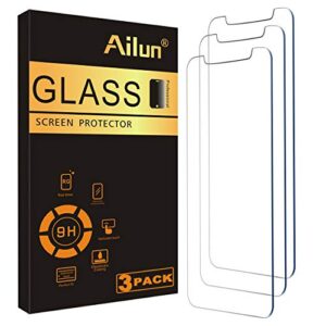 ailun glass screen protector for iphone 12 mini 2020 [5.4 inch] 3pack tempered glass