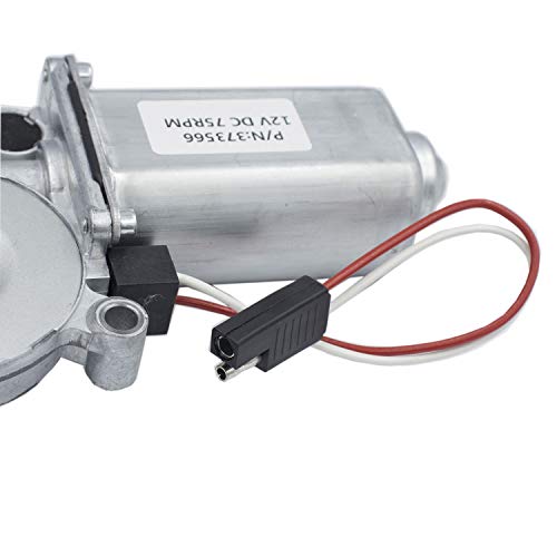 373566 RV Power Awning Replacement Universal Motor 75-RPM 12-Volt DC with Single 2-Way Connector Power Awnings Compatible with Solera Power Awnings Motor