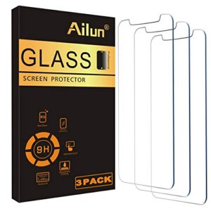 ailun glass screen protector for iphone 12/12 pro 2020 6.1 inch 3 pack case friendly tempered glass