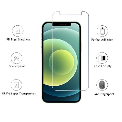 Ailun Glass Screen Protector for iPhone 12/12 Pro 2020 6.1 Inch 3 Pack Case Friendly Tempered Glass