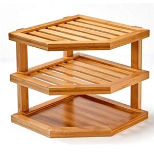 chvomnase bamboo 3 tier corner shelf