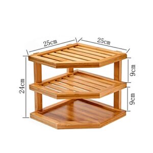 CHVOMNASE Bamboo 3 Tier Corner Shelf