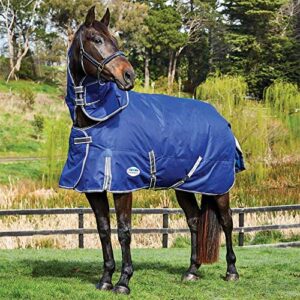 Weatherbeeta ComFiTec Premier Free II Detach-A-Neck Medium - Dark Blue/Grey/White - 78"