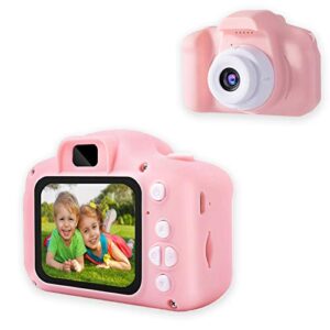 leop children's digital camera, children's toy camera with 1080p screen, toy gifts for boys and girls, support photo and video recording, 2 inches ips screen with 32gb sd card