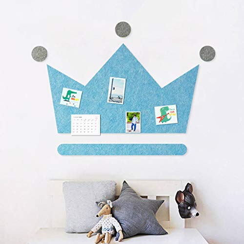 Wall decoration Kindergarten Felt Display Board, Creative Crown Cork Board Photo Wall, DIY Children's Room Message Board