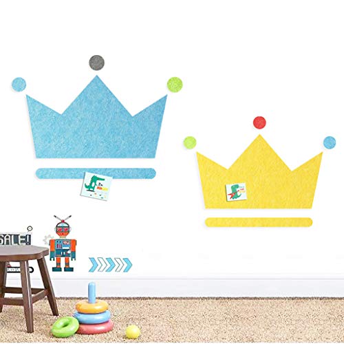 Wall decoration Kindergarten Felt Display Board, Creative Crown Cork Board Photo Wall, DIY Children's Room Message Board