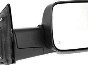 Garage-Pro Mirror Compatible with 2013-2018 Ram 1500, 2500, 2012-2018 3500, 2019-2021 1500 Classic, Passenger Side Textured Black Heated Manual Folding