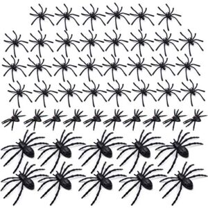 realistic plastic spider toys halloween decorations fake spider toys for kids 50pcs