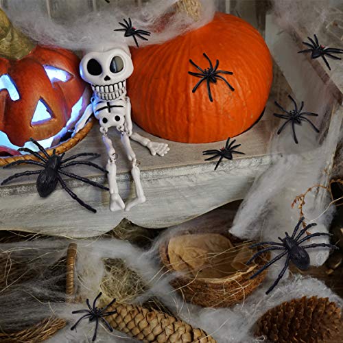 Realistic Plastic Spider Toys Halloween Decorations Fake Spider Toys for Kids 50pcs