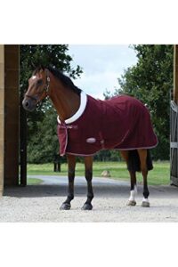 weatherbeeta sherpa fleece cooler standard neck maroon/white 81"