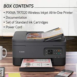 Canon TR7020 All-in-One Wireless Printer for Home Use,Black, Compact (4460C002)