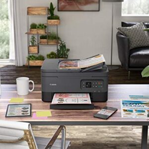 Canon TR7020 All-in-One Wireless Printer for Home Use,Black, Compact (4460C002)