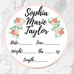 custom handmade wooden birth announcement sign (sophia)