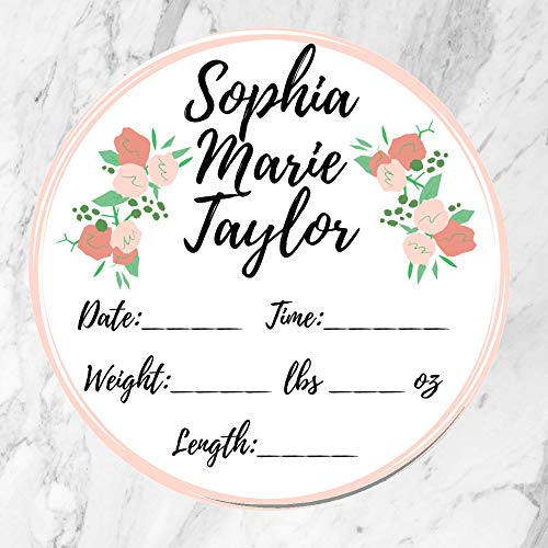 Custom Handmade Wooden Birth Announcement Sign (Sophia)