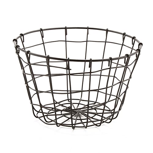 G.E.T. WB-316-MG Heavy Duty Iron Wire Utility Storage Basket, Round, 16" x 18"