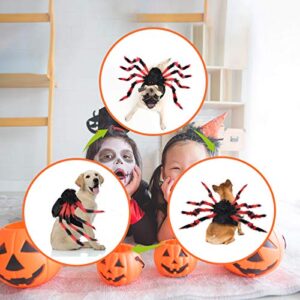 Yoochee Halloween Dog Spider Costumes - Pet Costume Spider Halloween Pet Cosplay Dog Cat Costumes Apparel for Medium Small Dogs Cats (Medium, Red & Black)