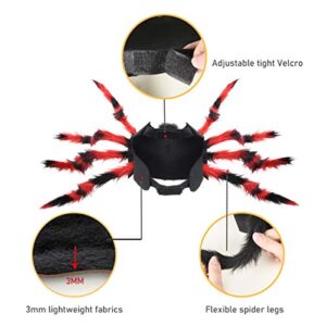 Yoochee Halloween Dog Spider Costumes - Pet Costume Spider Halloween Pet Cosplay Dog Cat Costumes Apparel for Medium Small Dogs Cats (Medium, Red & Black)