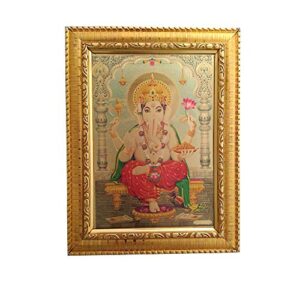 galaxy karmaa golden color ganesha picture for home decor wall decor