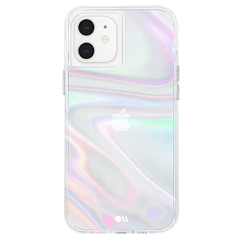 Case-Mate - SOAP Bubble - Case for iPhone 12 Mini (5G) - 10 ft Drop Protection - 5.4 Inch- Iridescent Swirl