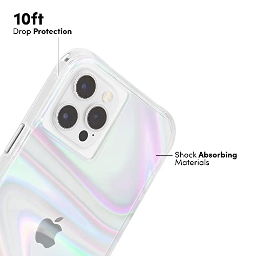 Case-Mate - SOAP Bubble - Case for iPhone 12 Mini (5G) - 10 ft Drop Protection - 5.4 Inch- Iridescent Swirl