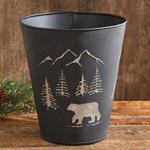 black bear metal waste basket