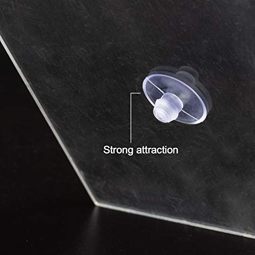 ANCIRS 30 Pack 20mm Suction Cups for Glass Table Tops, Rubber Transparent Anti-Collision Sucker Pad Without Hooks for Home Decoration