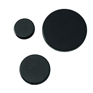 melannco round mdf wall hook, set of 3, black