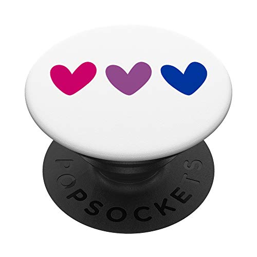 Bisexual Pride Flag Heart Bi Sexual Bi-Sexual LGBT Men Women PopSockets Swappable PopGrip