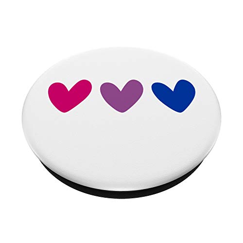 Bisexual Pride Flag Heart Bi Sexual Bi-Sexual LGBT Men Women PopSockets Swappable PopGrip