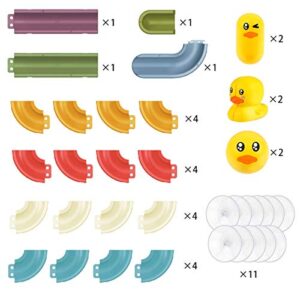 Bath Toys Water Balls Tracks for Kids for Wall Bathtub Toy Slide for Toddlers 3 4 5 6 Years 37 Pcs DIY Take Apart Set Shower Gift for Children