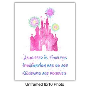 Inspirational Quotes Wall Decor Set - Castle World Motivational Wall Art Room Decoration Poster Prints for Kids, Boys, Girls Bedroom - Gift for Women and Fans 8x10 prints Unframed