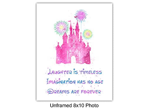 Inspirational Quotes Wall Decor Set - Castle World Motivational Wall Art Room Decoration Poster Prints for Kids, Boys, Girls Bedroom - Gift for Women and Fans 8x10 prints Unframed