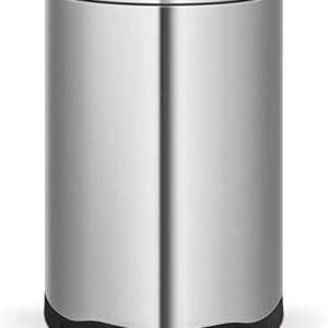 Innovaze 3.2 Gal./12 Liter Stainless Steel Semi-Round Step-on Trash Can for Bathroom and Office