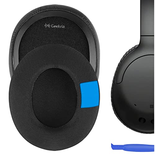 Geekria Sport Cooling Gel Replacement Ear Pads for Sony WH-CH700N, WH-CH710N, WH-CH720N Headphones Ear Cushions, Headset Earpads, Ear Cups Repair Parts (Black)