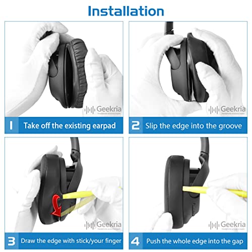 Geekria Sport Cooling Gel Replacement Ear Pads for Sony WH-CH700N, WH-CH710N, WH-CH720N Headphones Ear Cushions, Headset Earpads, Ear Cups Repair Parts (Black)